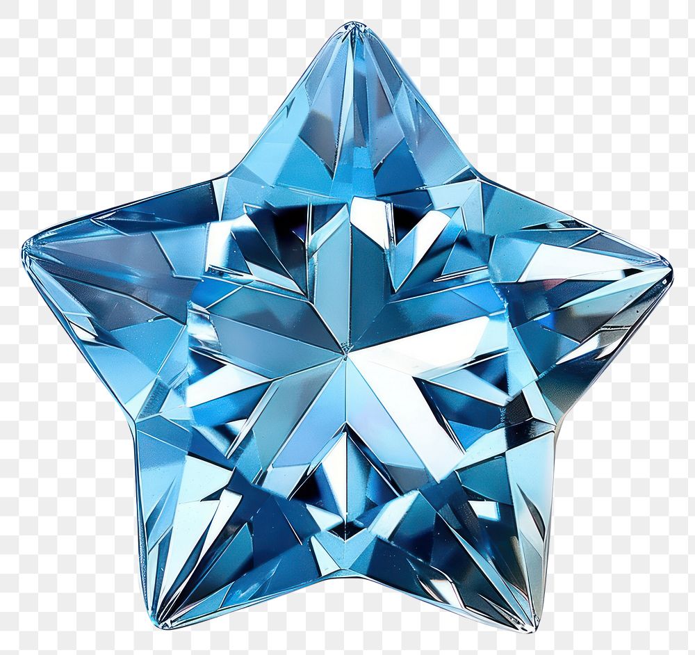 PNG Sparkling blue crystal star | Free PNG - rawpixel