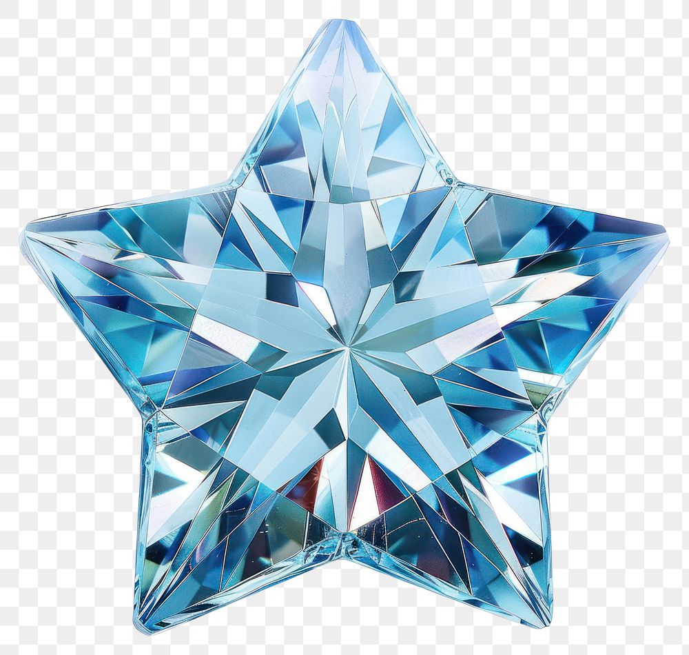 PNG Shiny blue crystal star | Free PNG - rawpixel
