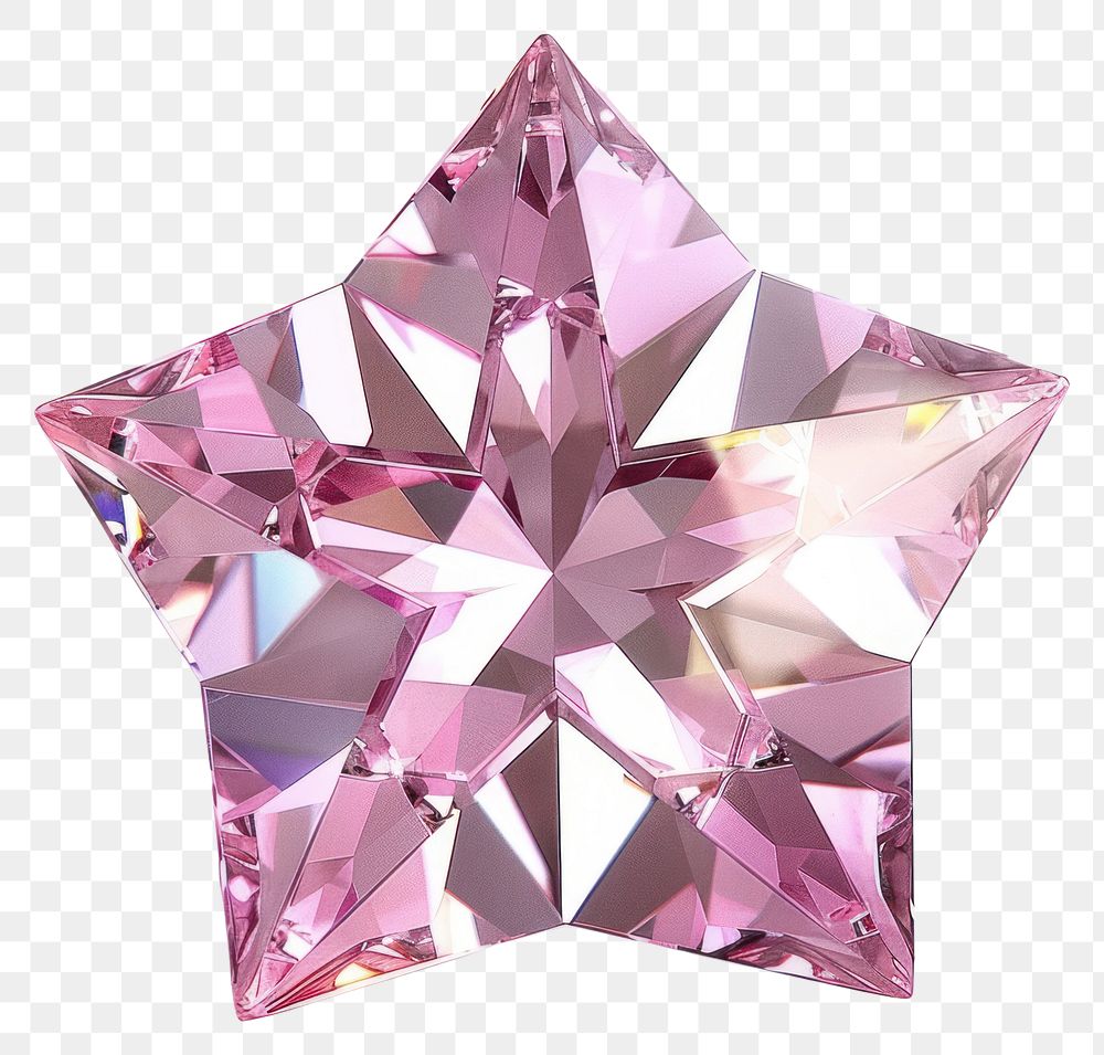 PNG Pink crystal star ornament | Free PNG - rawpixel