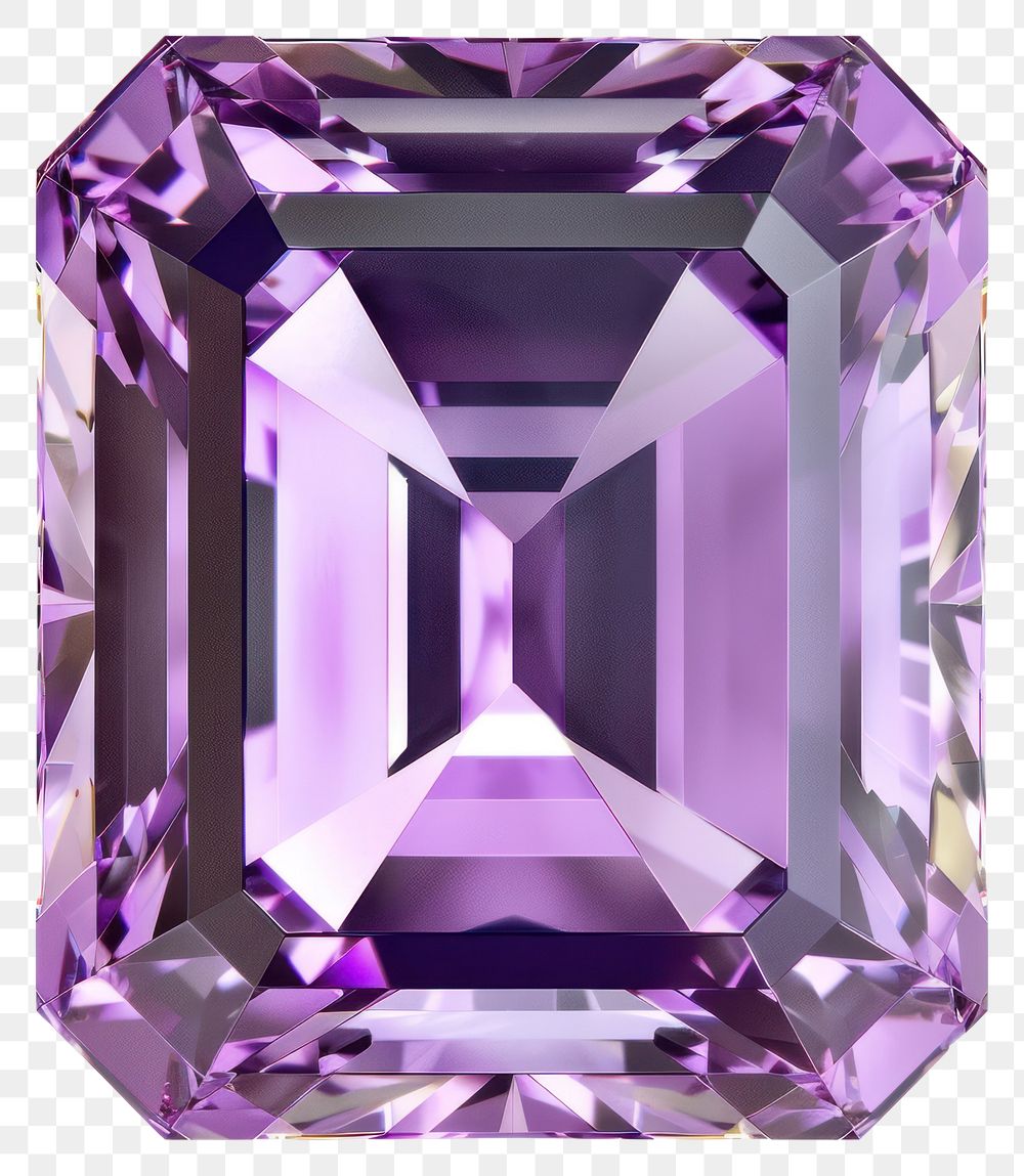 PNG Elegant purple emerald-cut gemstone | Free PNG - rawpixel