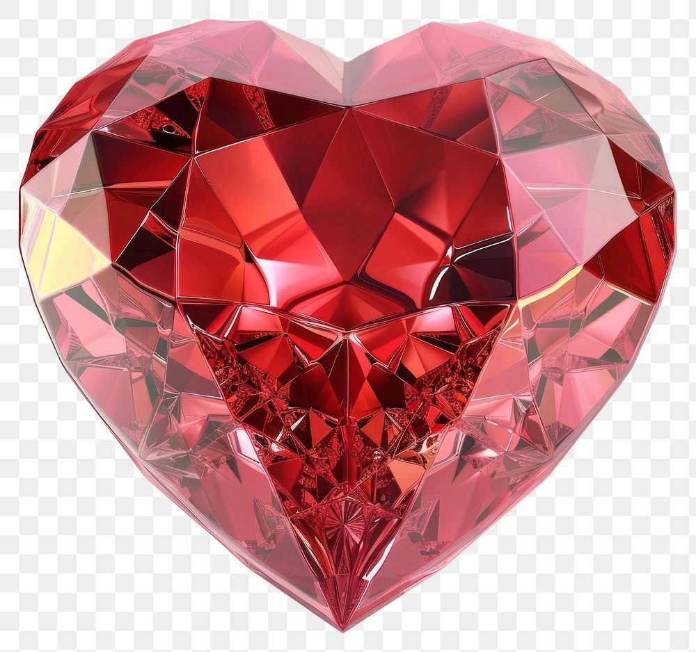 PNG Red crystal heart gem | Free PNG - rawpixel