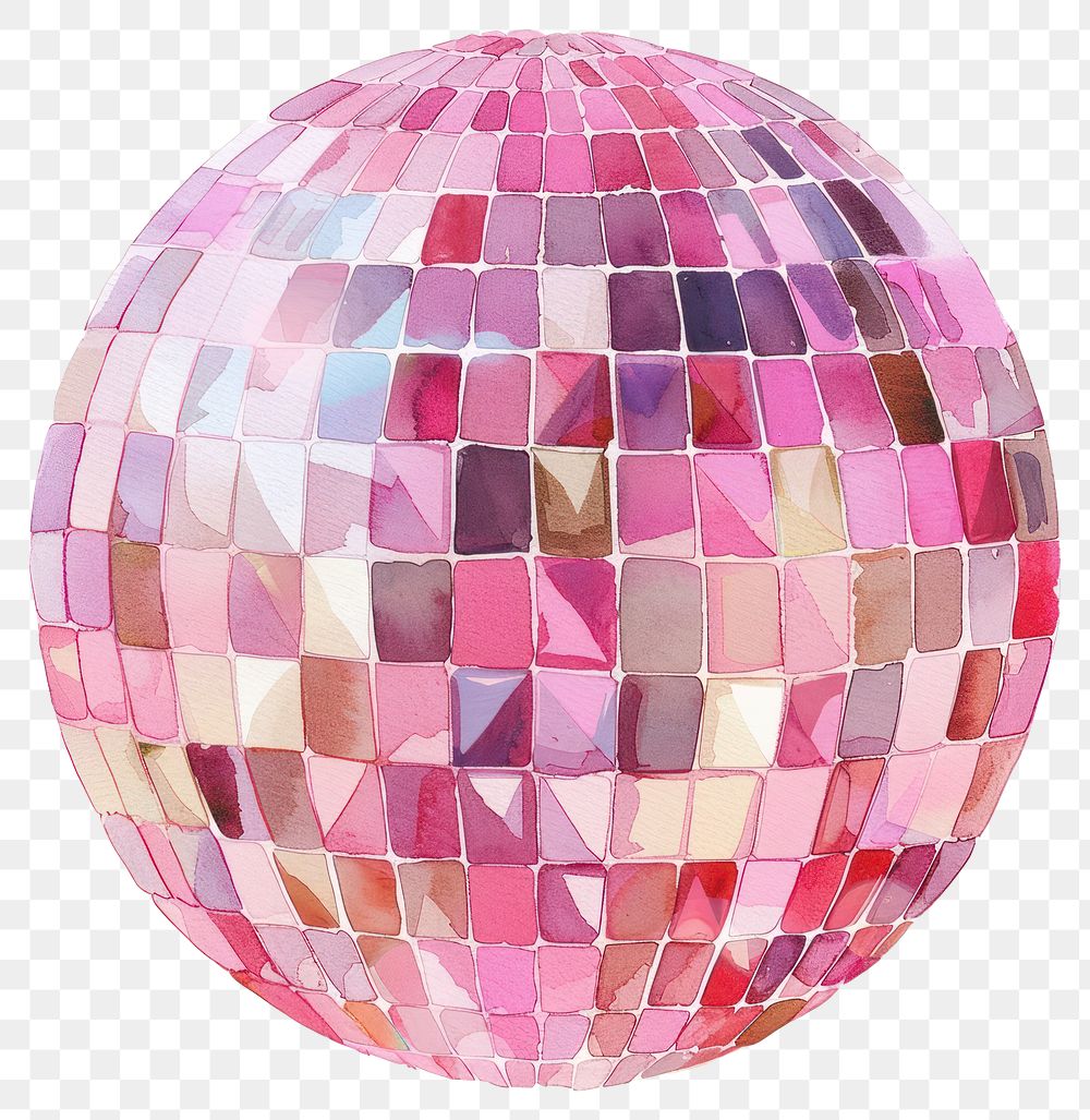 PNG Vibrant pink mosaic sphere | Premium PNG - rawpixel
