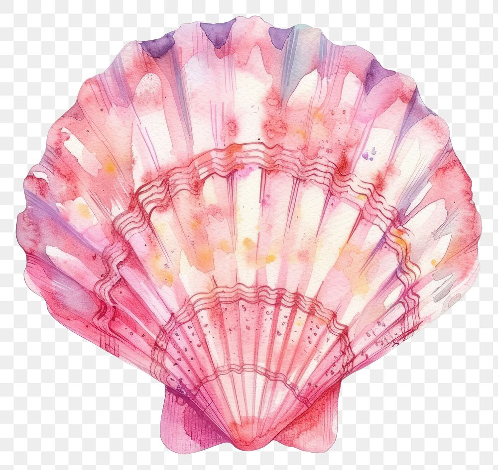 PNG Pink Scallop Shell invertebrate | Free PNG - rawpixel