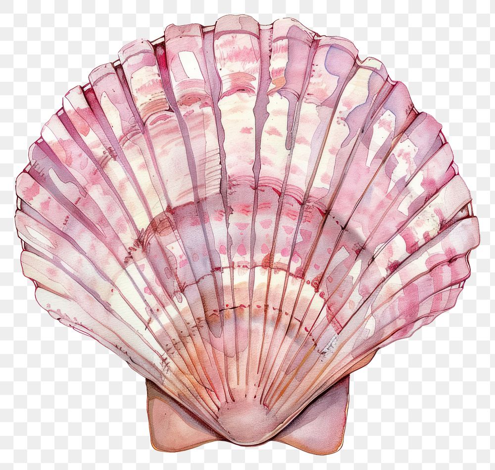 PNG Pink Scallop Shell invertebrate | Free PNG - rawpixel