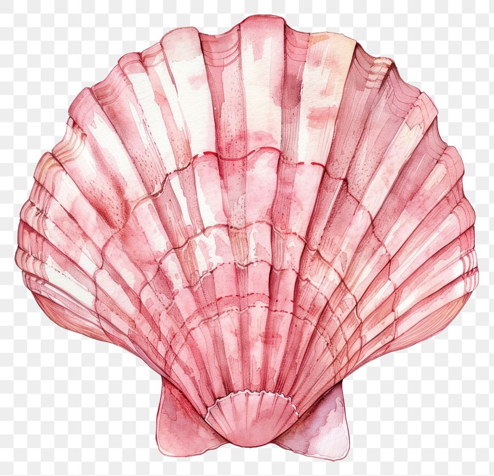PNG Pink Scallop Shell invertebrate | Free PNG - rawpixel