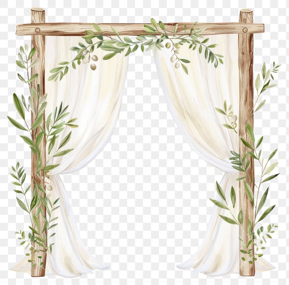PNG Rustic wedding arch illustration | Free PNG - rawpixel