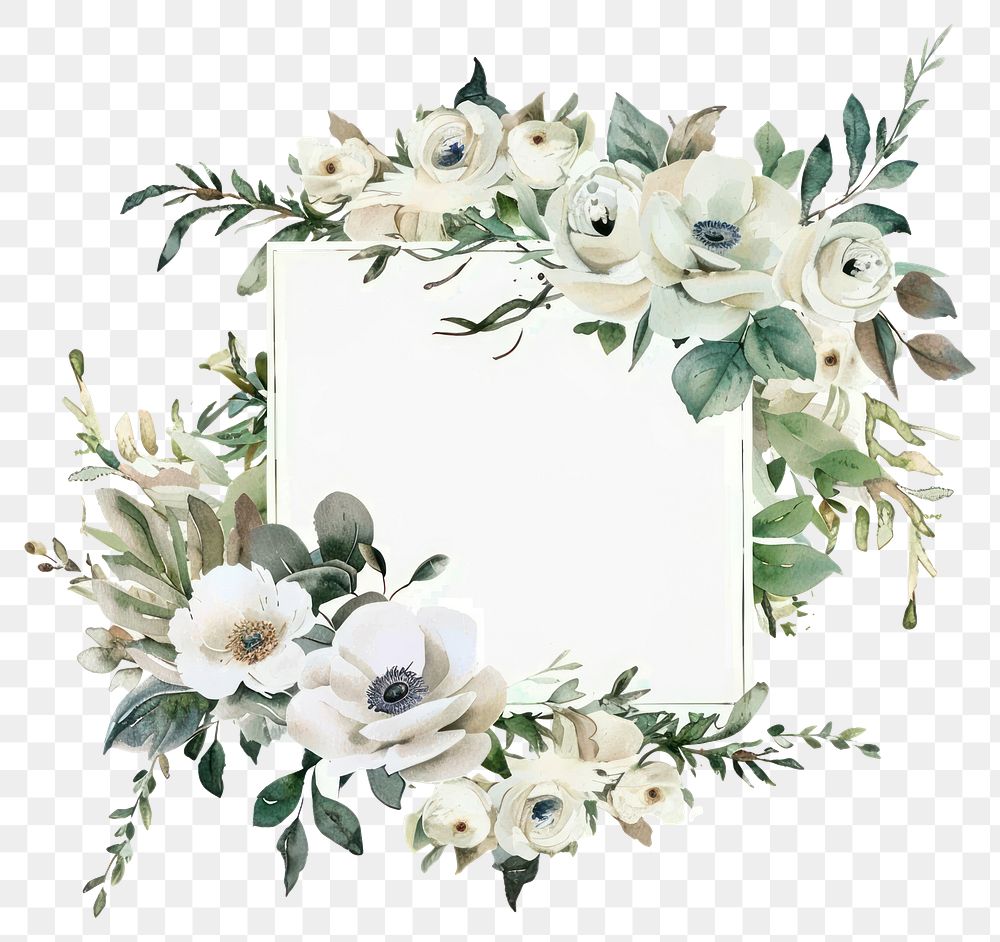 PNG Elegant floral frame illustration | Premium PNG - rawpixel