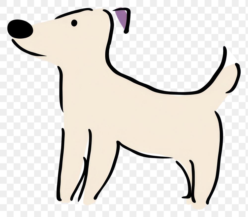 PNG Simple cartoon dog illustration | Free PNG - rawpixel