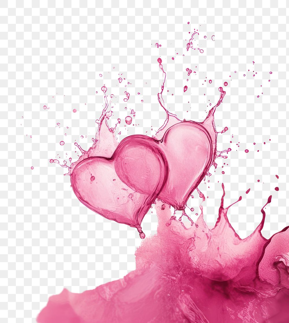 Hearts splash border symbol effect | Free PNG - rawpixel