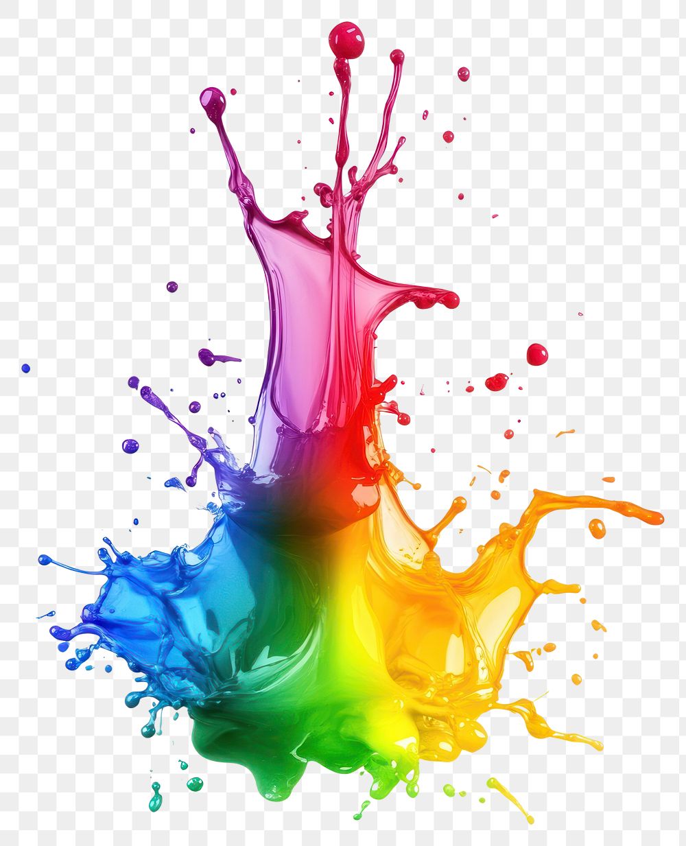 Rainbow splash abstract effect art. | Free PNG - rawpixel