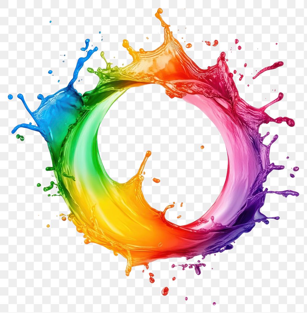 Rainbow splash art graphics colorful | Free PNG - rawpixel