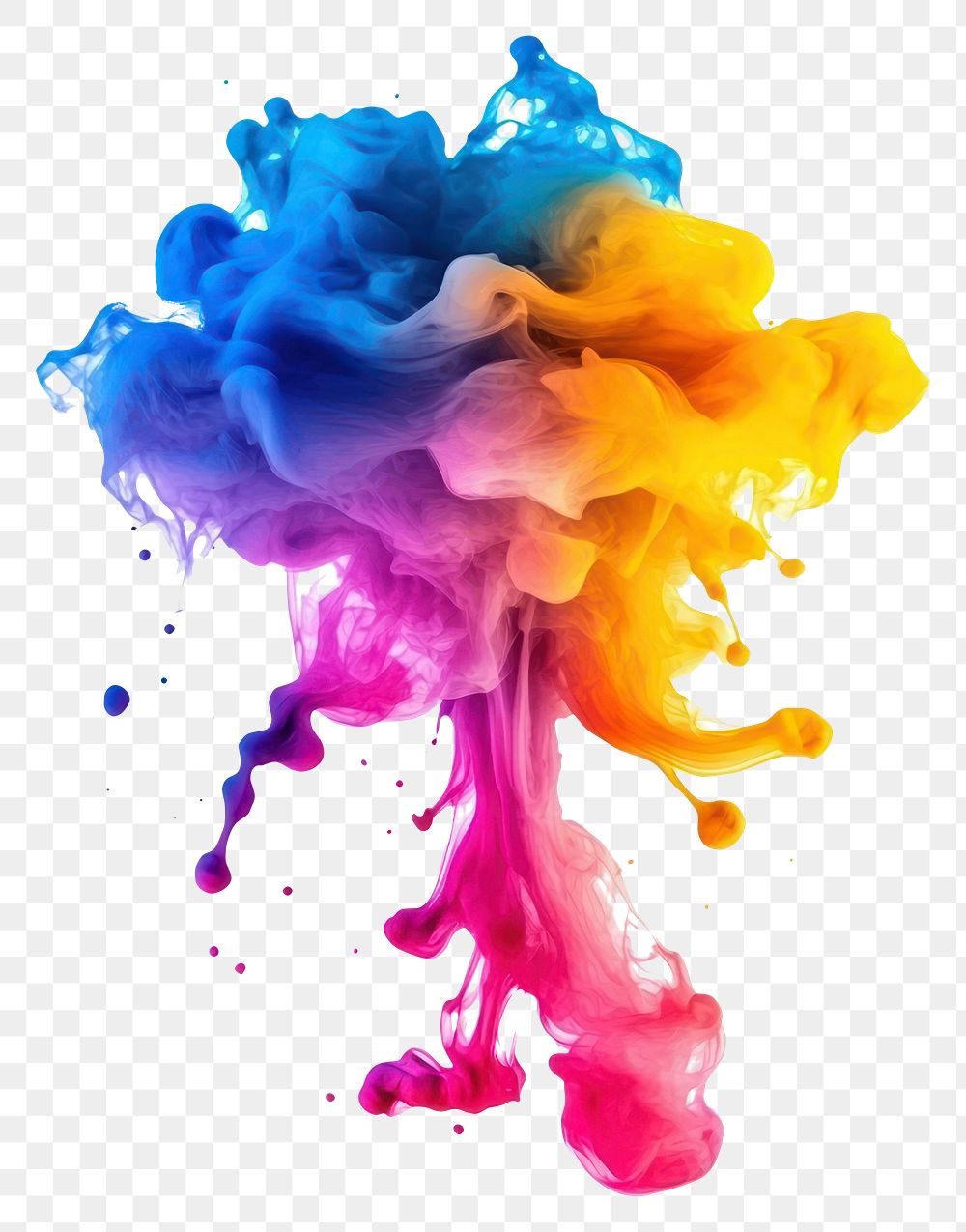 Colorful ink splash background abstract | Free PNG - rawpixel