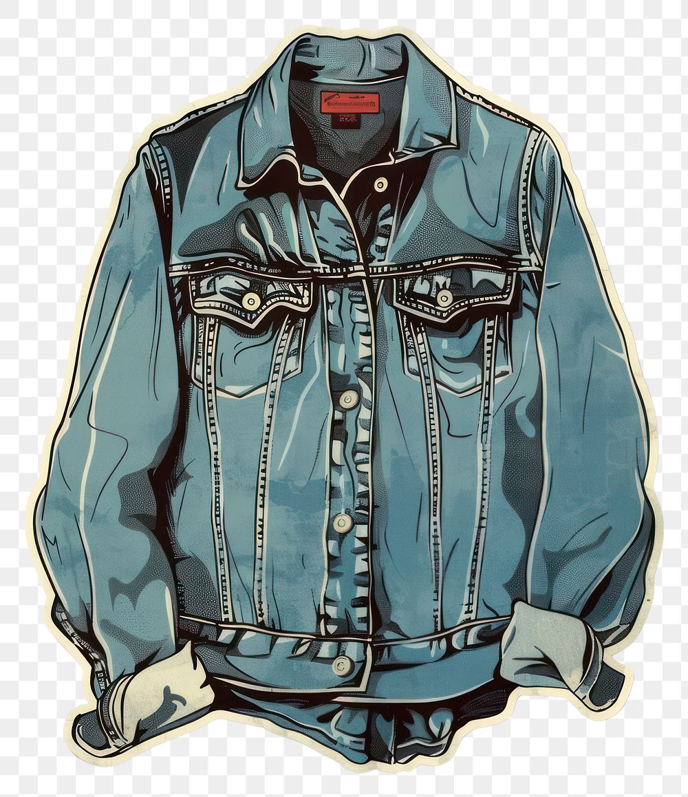 PNG Stylish denim jacket illustration | Free PNG - rawpixel