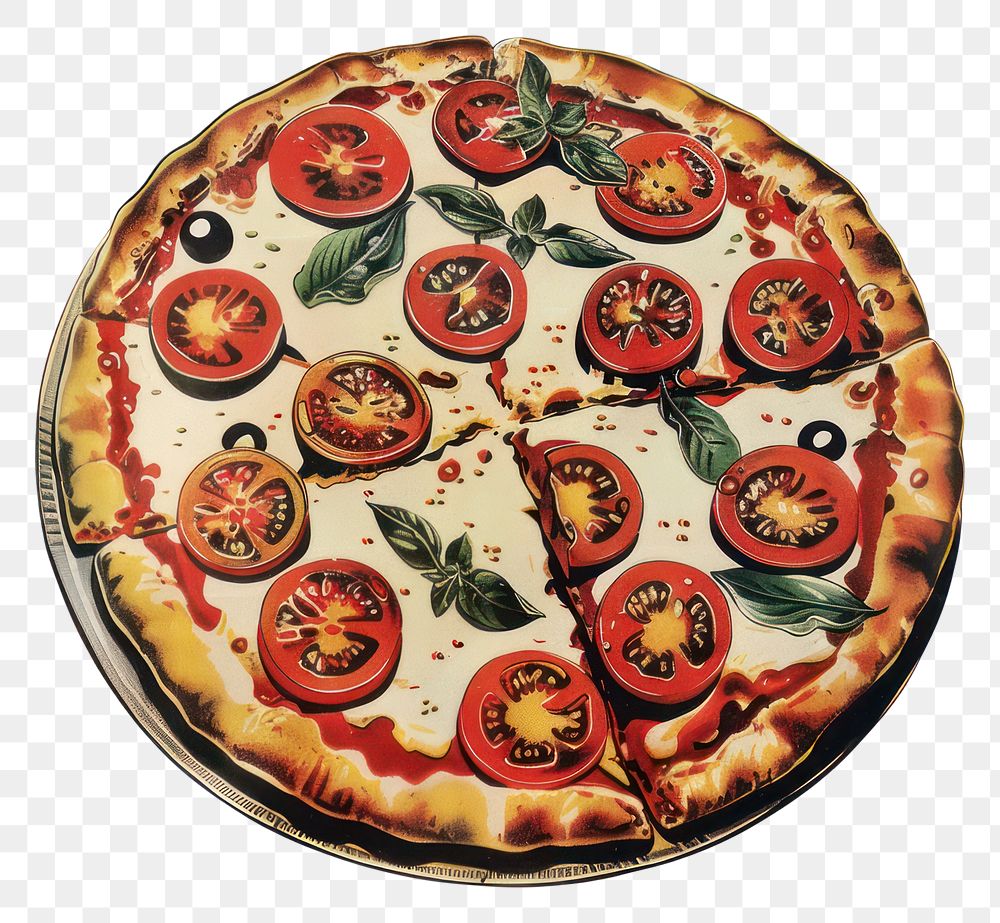 PNG Delicious Italian pizza illustration | Free PNG - rawpixel