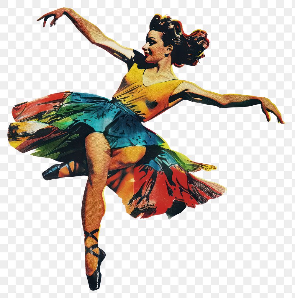 PNG Colorful dancing woman illustration | Free PNG - rawpixel