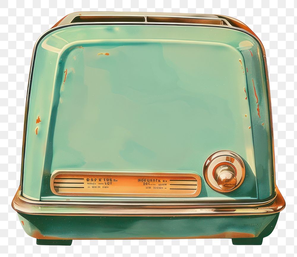 PNG Vintage teal toaster illustration | Free PNG - rawpixel