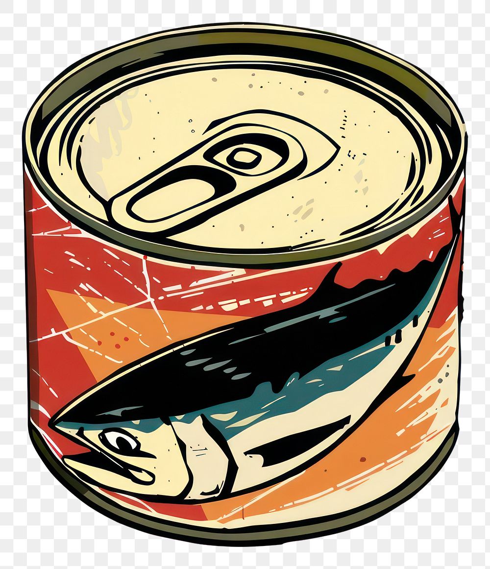 PNG Vintage fish can illustration | Free PNG - rawpixel