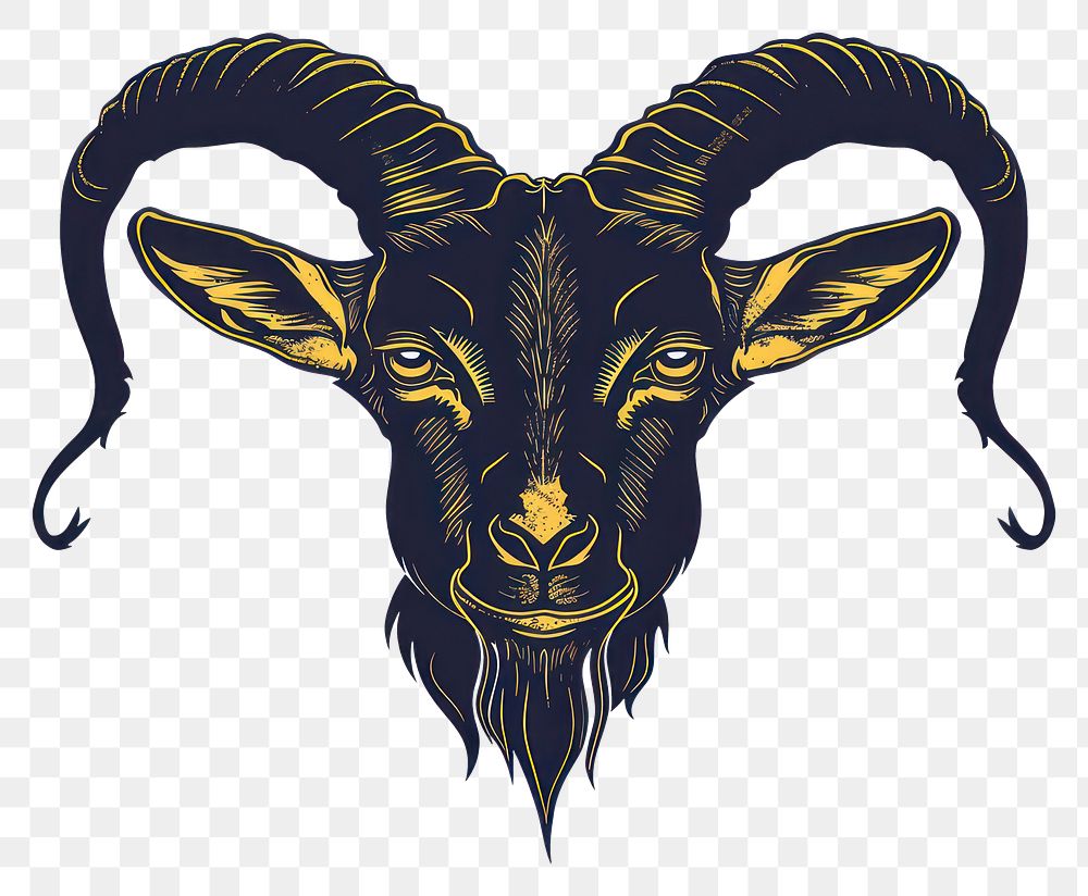 PNG Intricate goat head illustration | Free PNG - rawpixel