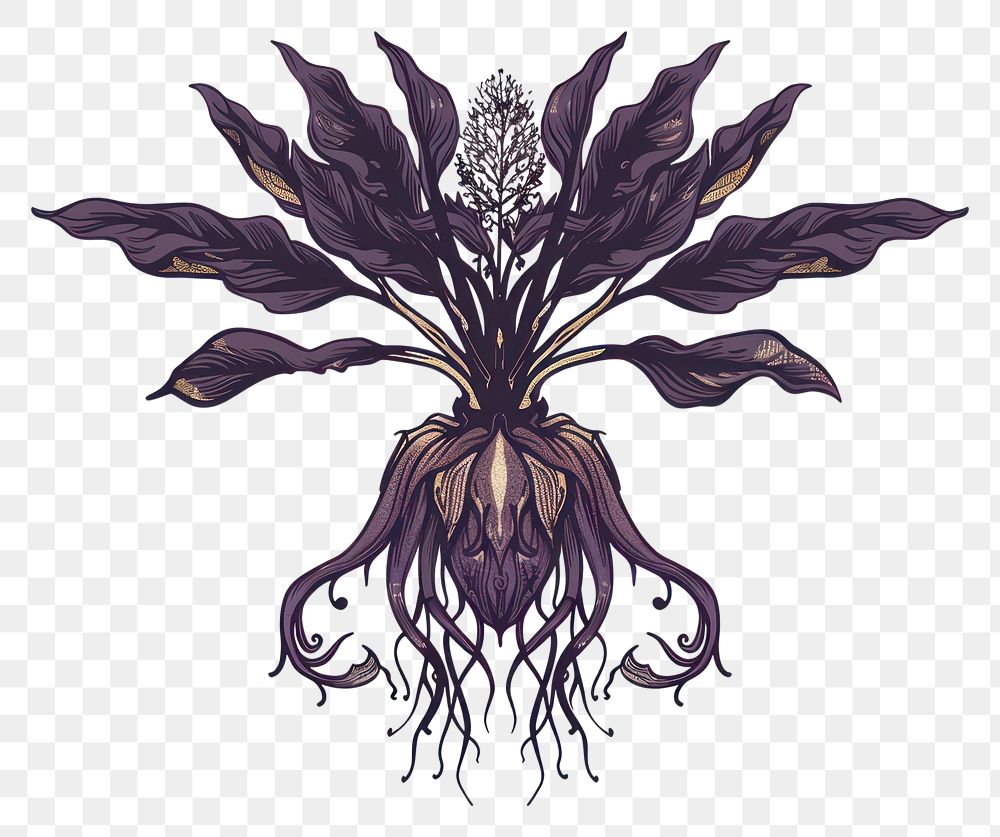 PNG Mystical botanical illustration roots. | Free PNG - rawpixel