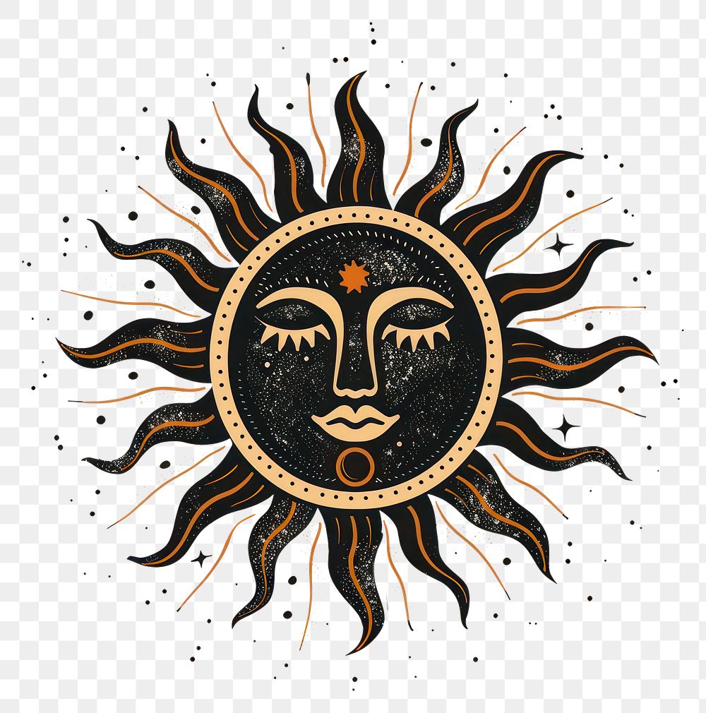 PNG Celestial sun face illustration | Premium PNG - rawpixel