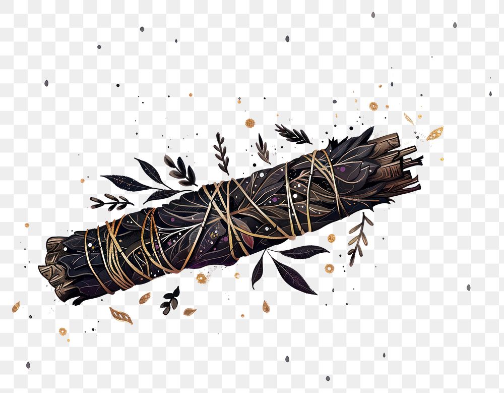PNG Mystical smudge stick illustration | Premium PNG - rawpixel