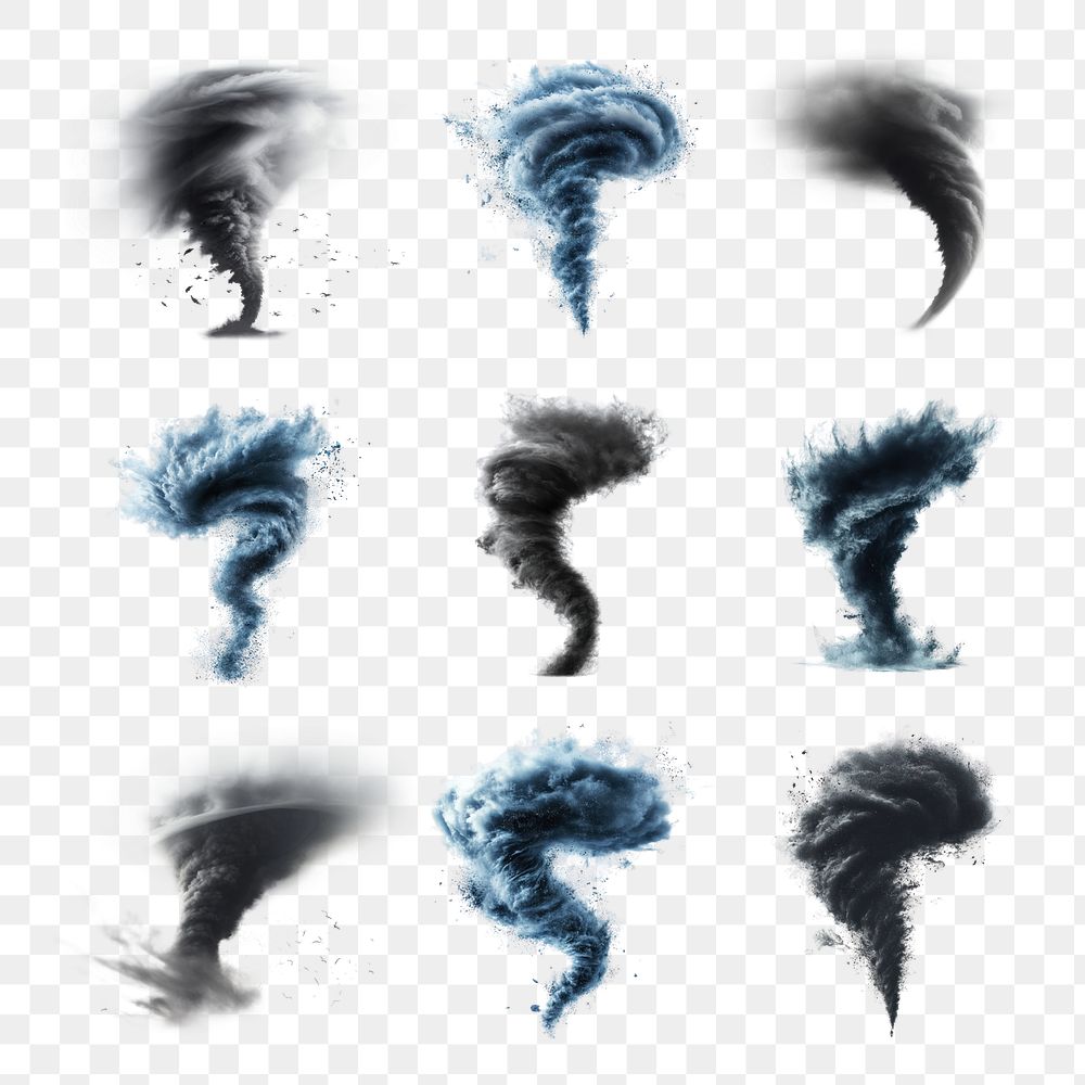 PNG storm element set, transparent | Free PNG - rawpixel
