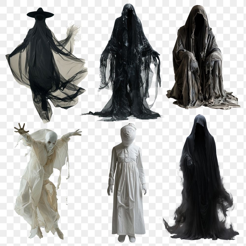 PNG ghost element set, transparent | Premium PNG - rawpixel