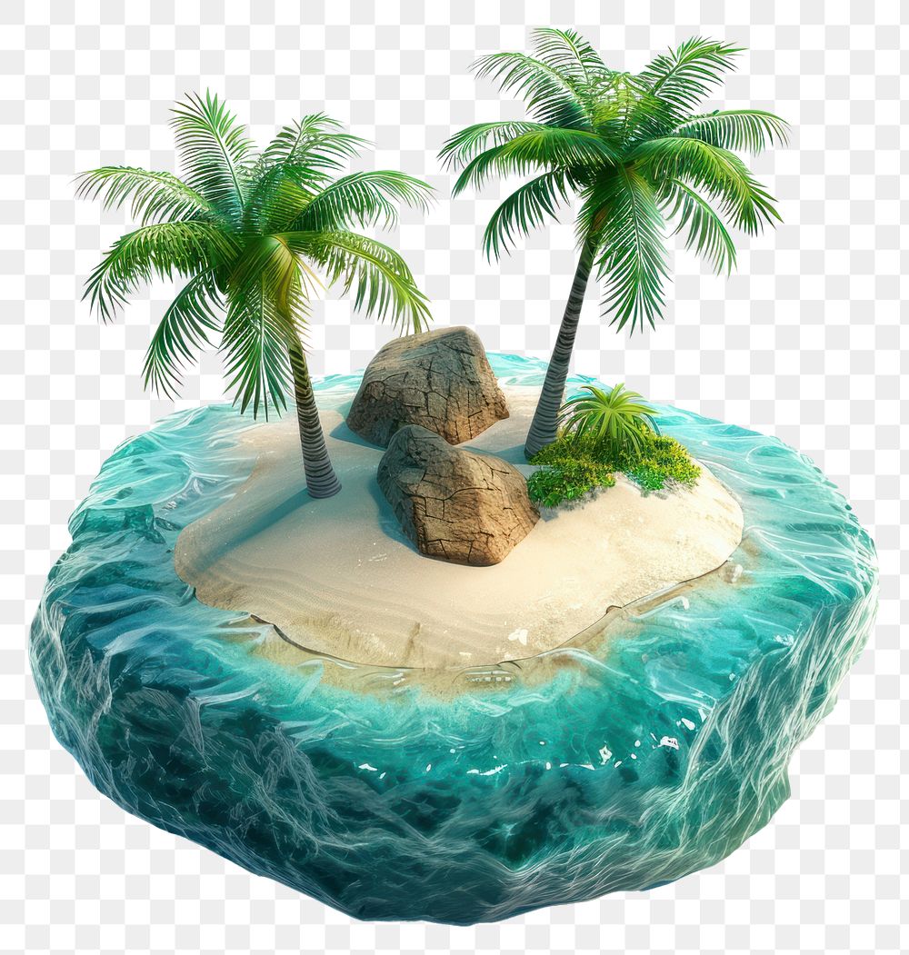 Floating sandy island beach water | Free PNG - rawpixel