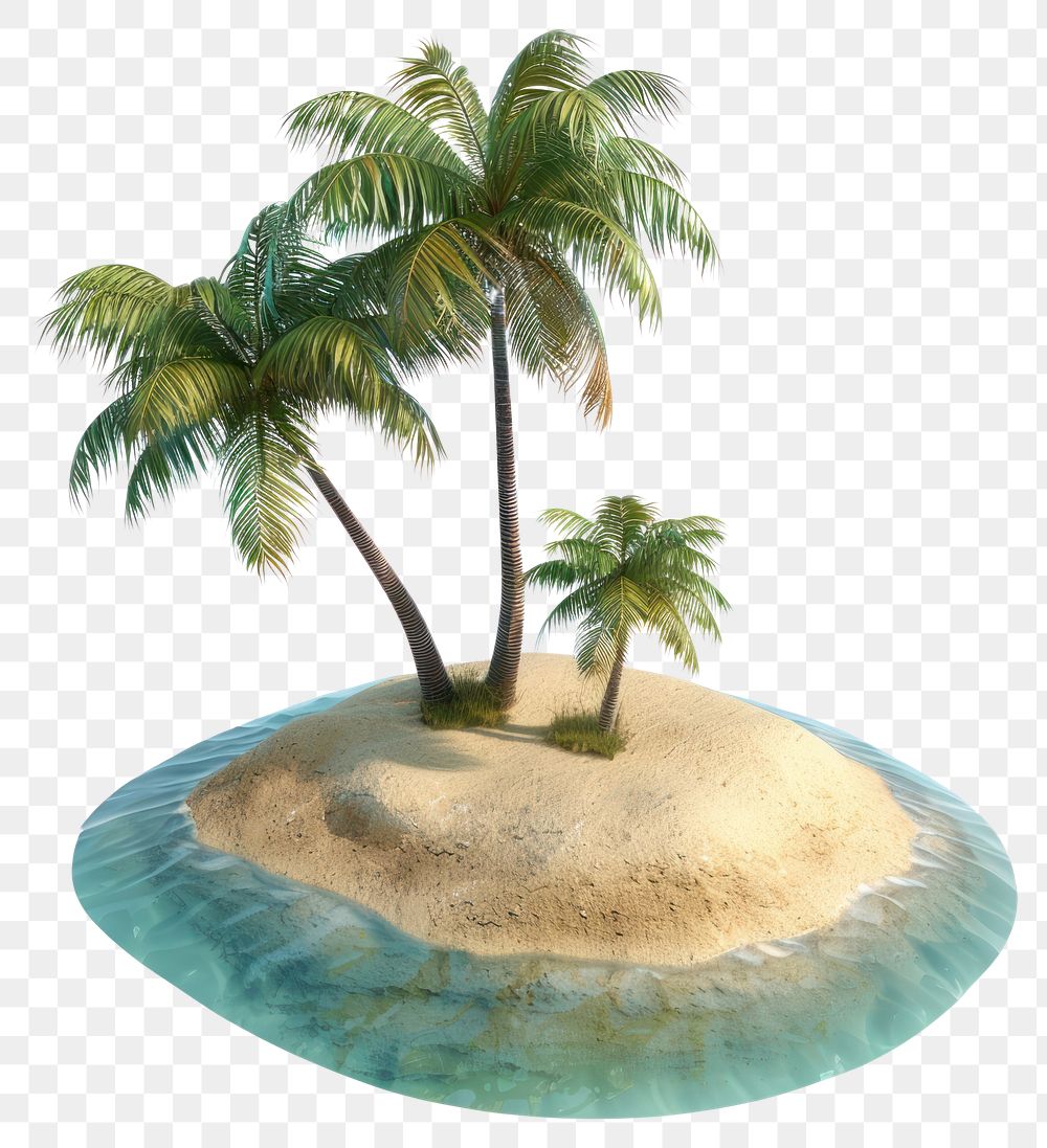 Floating sandy island beach water | Free PNG - rawpixel