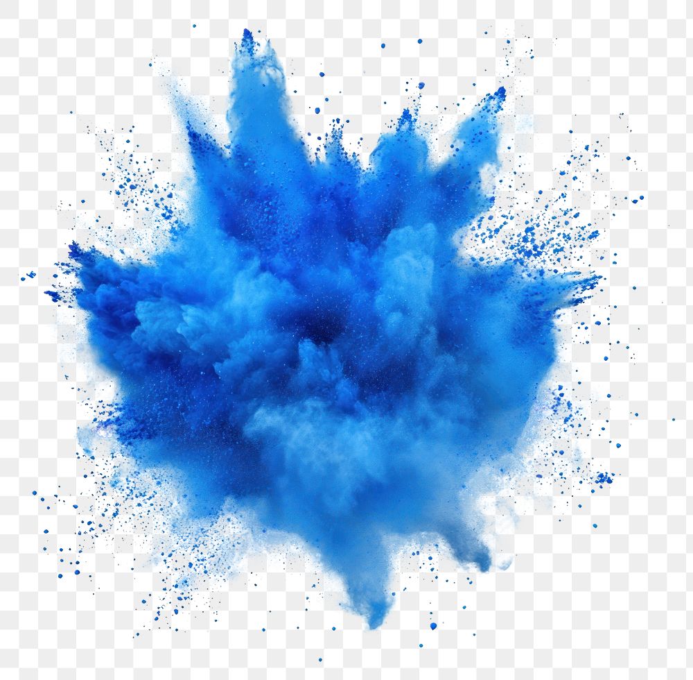 PNG Vibrant blue powder explosion | Free PNG - rawpixel
