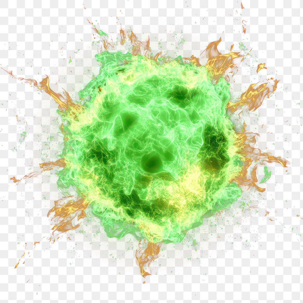 PNG Fiery green energy explosion | Premium PNG - rawpixel