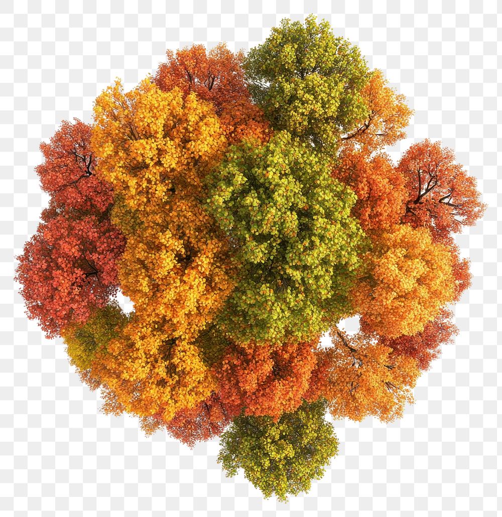 PNG Colorful autumn trees aerial | Premium PNG - rawpixel