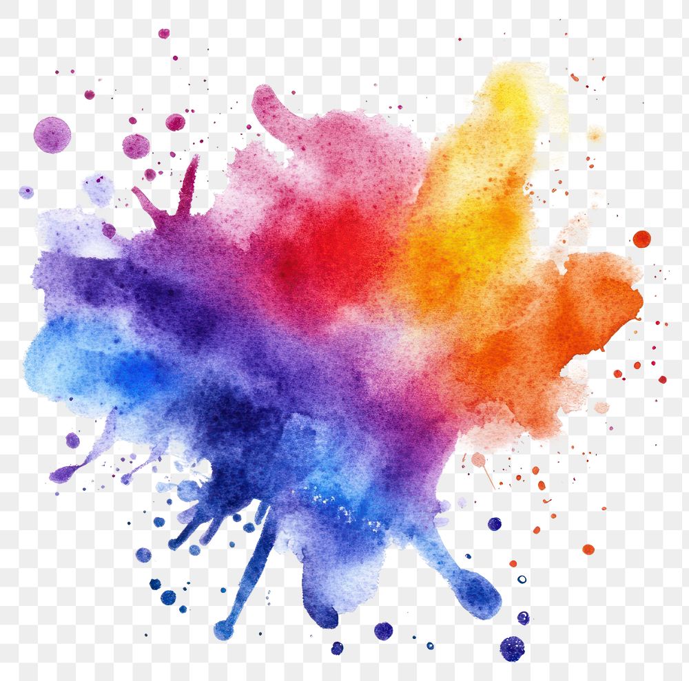 PNG Vibrant watercolor splash abstract | Free PNG - rawpixel