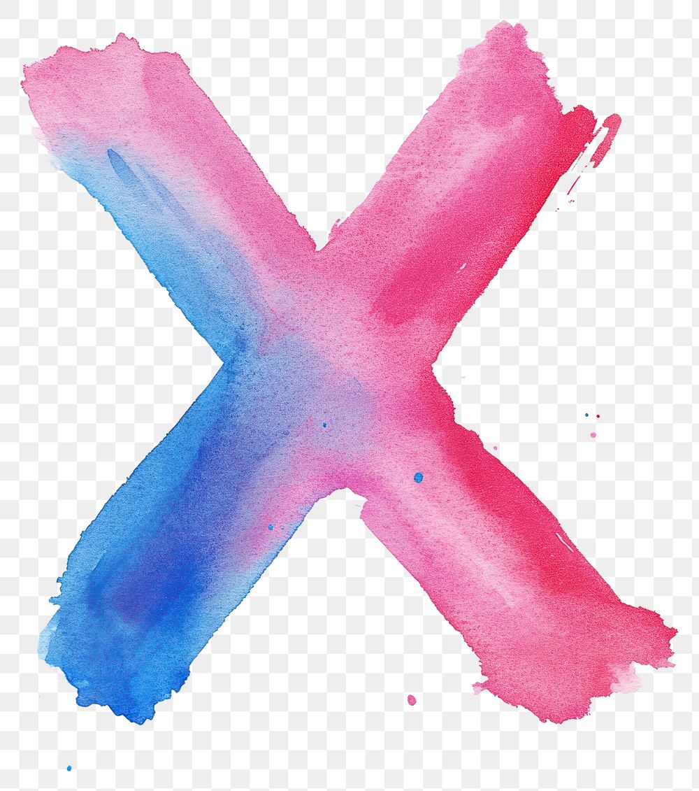 PNG Colorful watercolor X mark | Free PNG - rawpixel