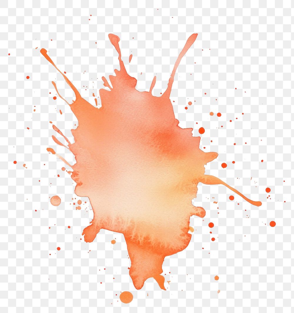 PNG PNG Vibrant orange watercolor | Free PNG - rawpixel