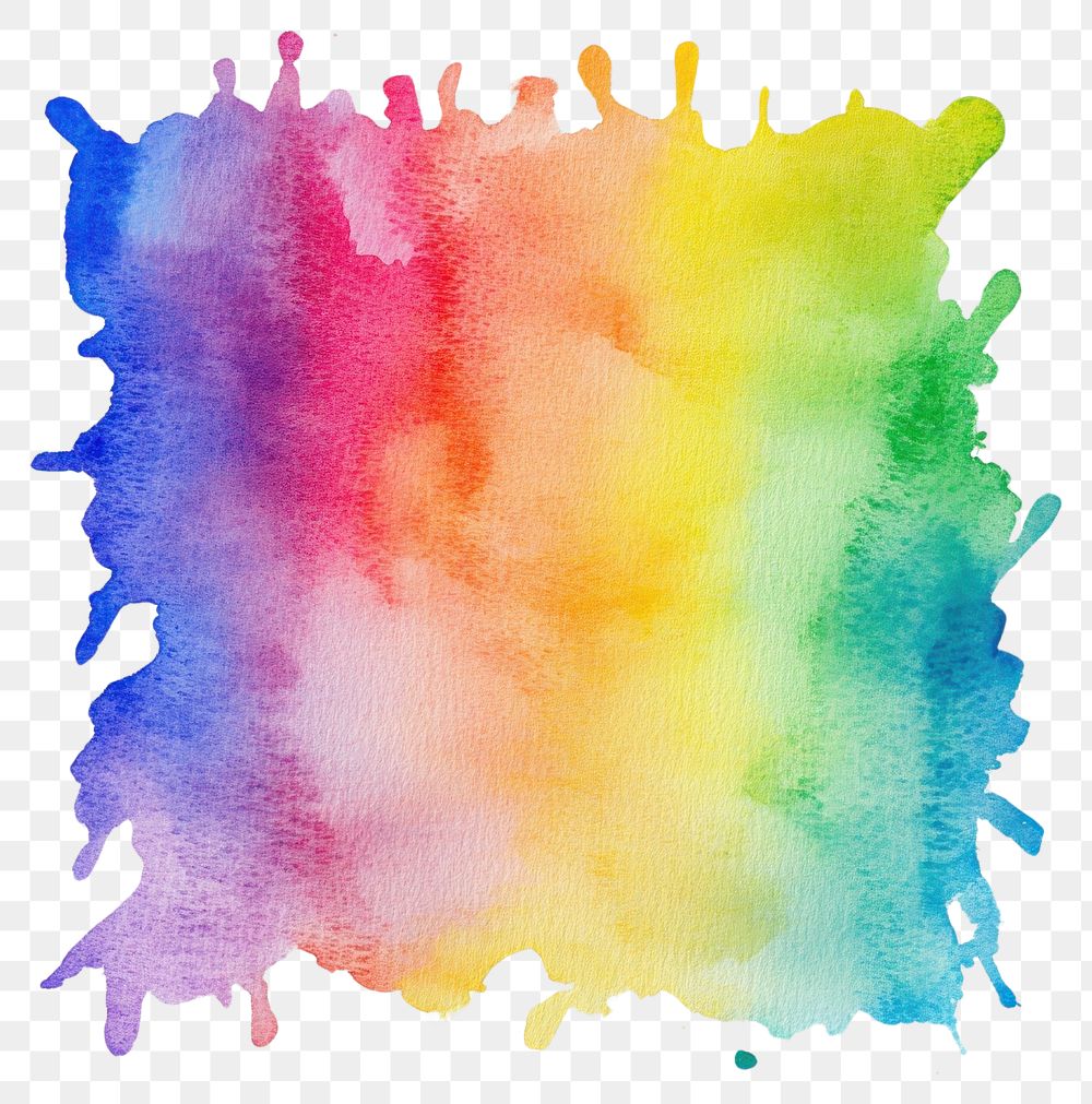PNG Vibrant watercolor rainbow splash | Free PNG - rawpixel