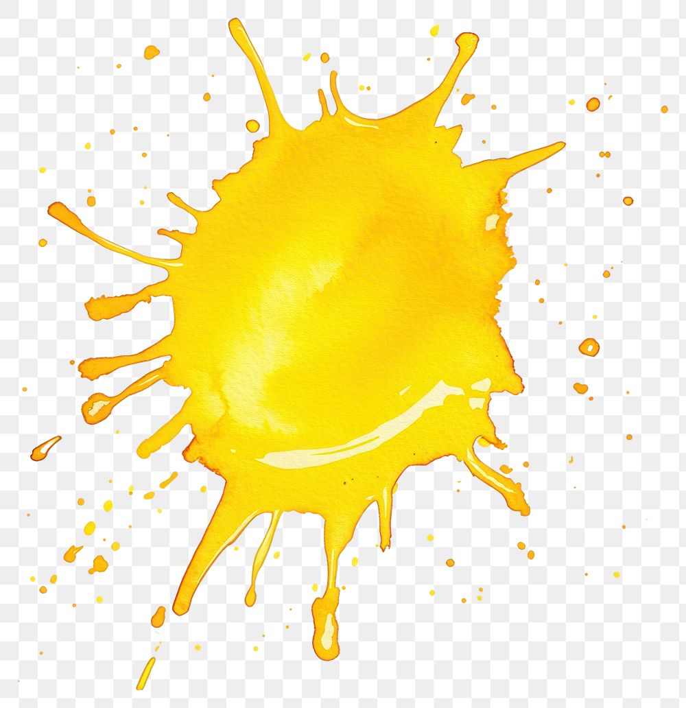 PNG Vibrant yellow watercolor splash | Free PNG - rawpixel