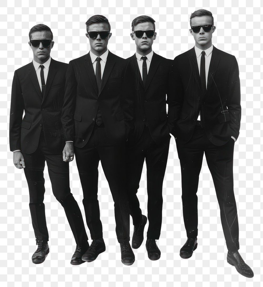 four cool man wearing black | Free PNG - rawpixel