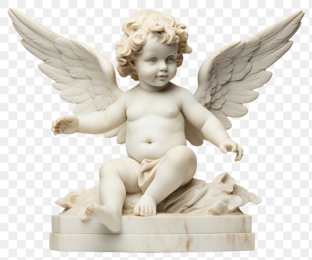 Greek sculpture cherub archangel person | Free PNG - rawpixel
