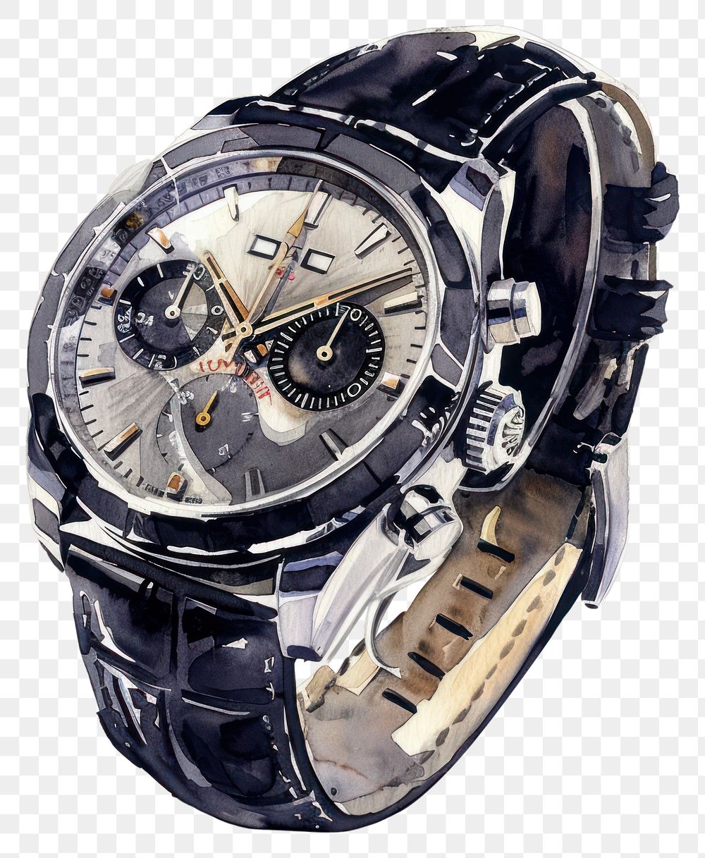 PNG Elegant luxury wristwatch illustration | Free PNG - rawpixel