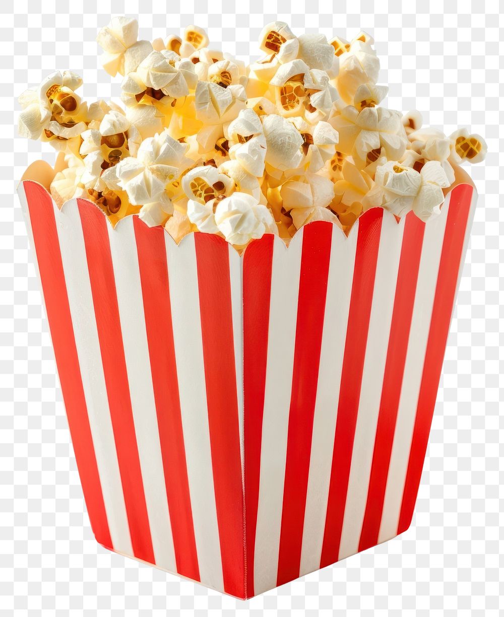 PNG Fresh popcorn striped box | Free PNG - rawpixel