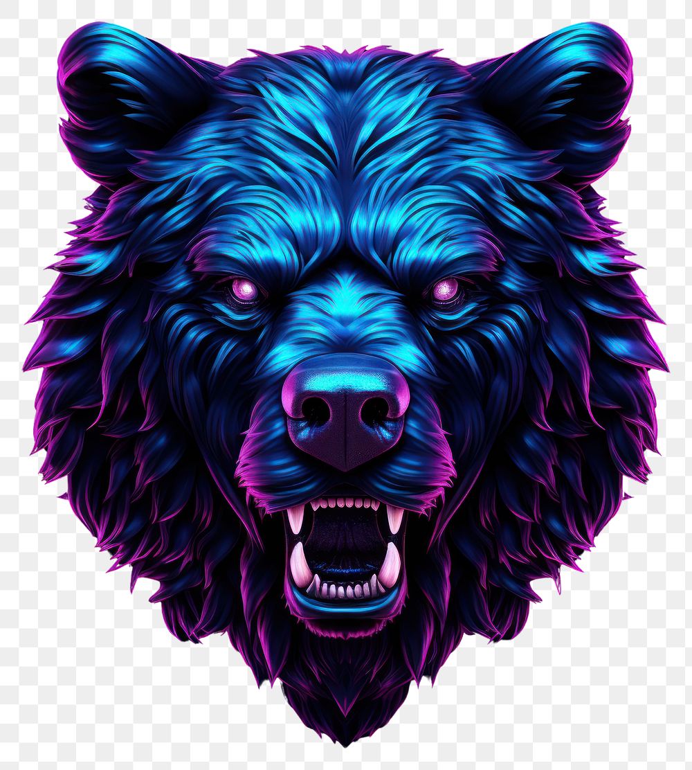 PNG Neon bear mammal animal | Free PNG - rawpixel