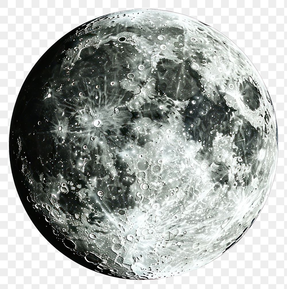 PNG Detailed full moon photograph | Free PNG - rawpixel