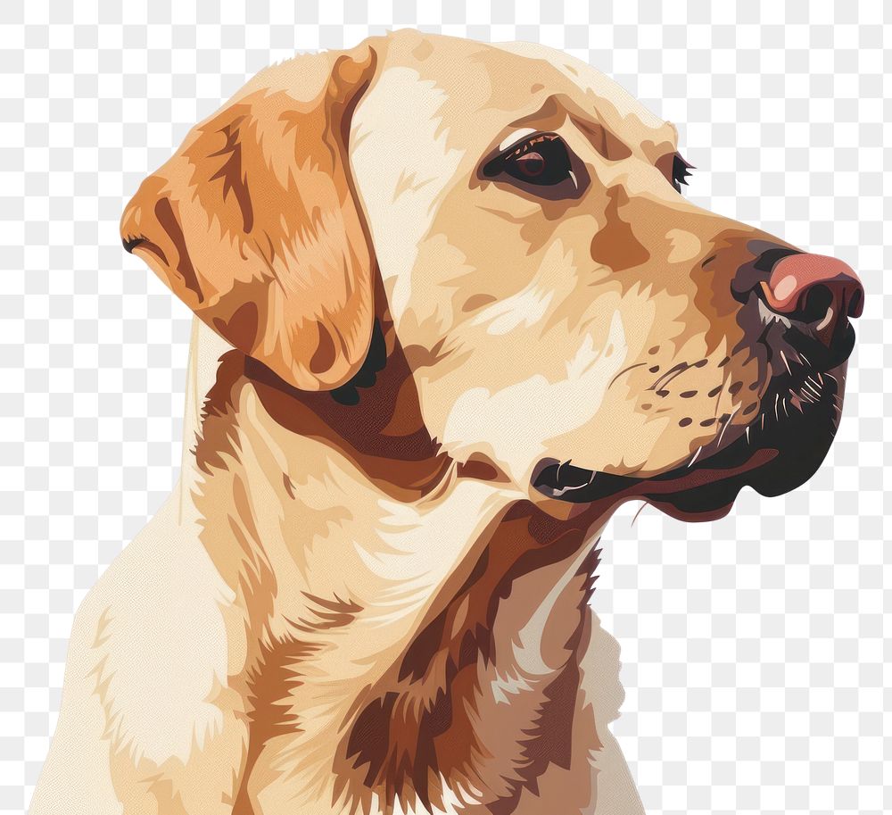 PNG Labrador dog portrait illustration | Free PNG - rawpixel