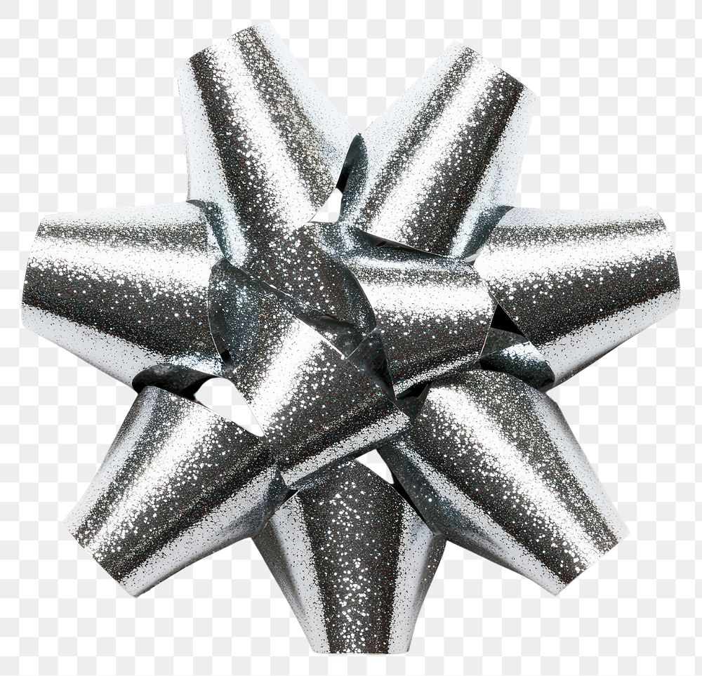 PNG Shiny silver gift bow | Free PNG - rawpixel