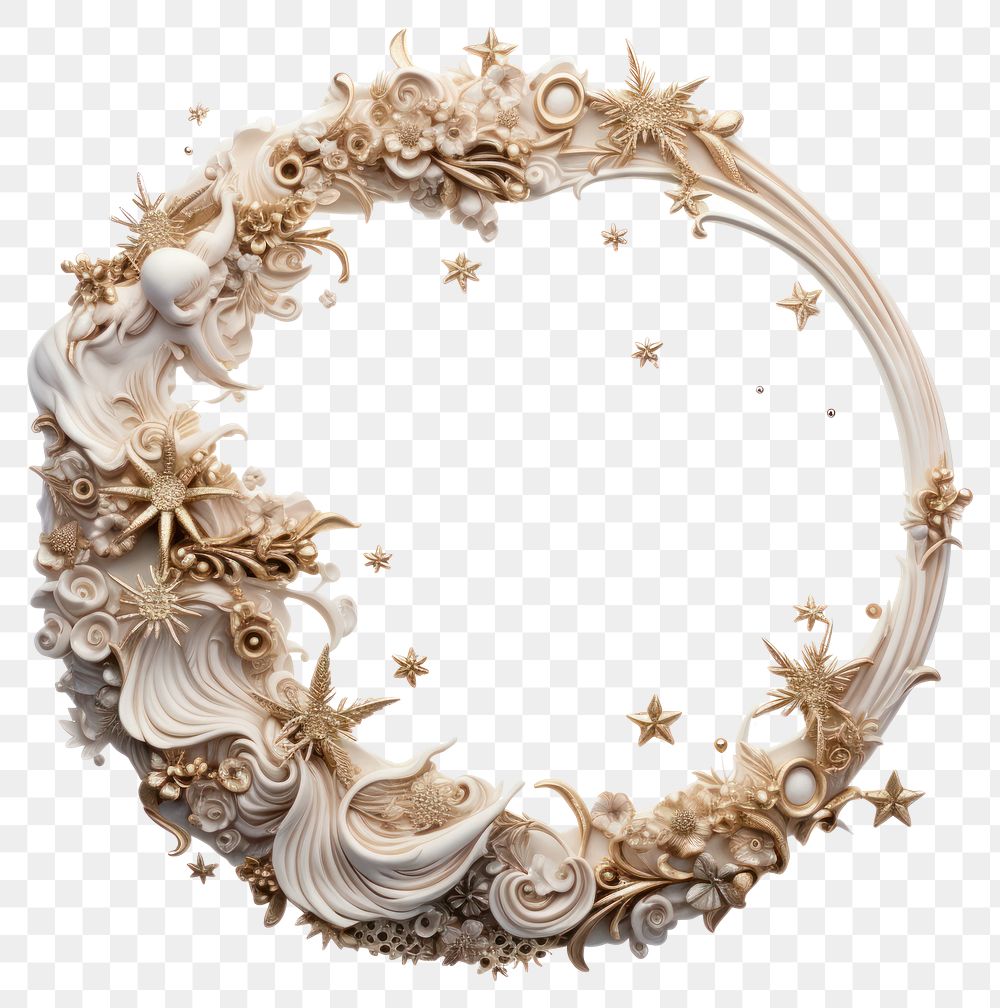 PNG Nouveau art moon frame | Free PNG - rawpixel