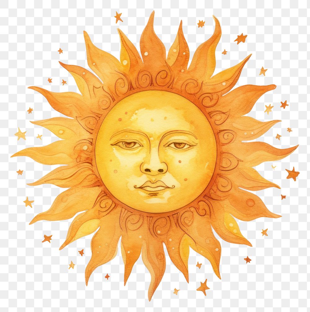 PNG Painting sun illustrated photography. | Free PNG - rawpixel
