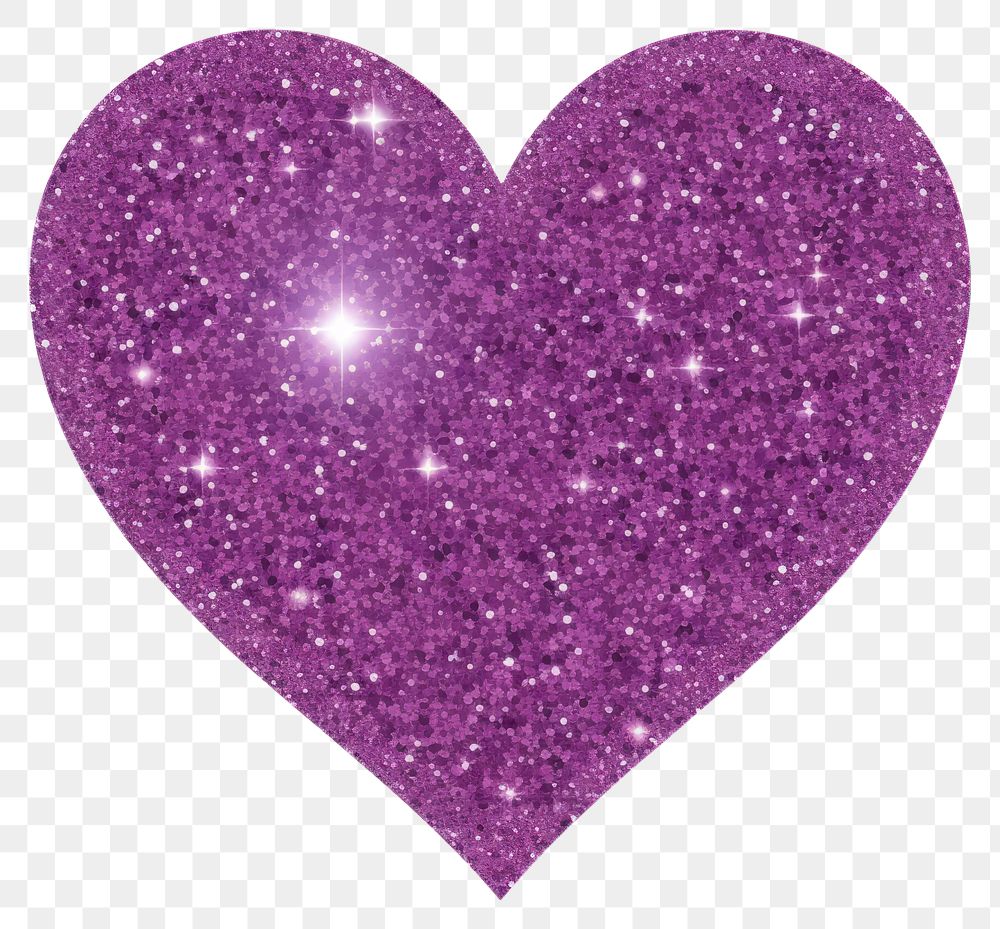 PNG Purple heart icon glitter | Free PNG - rawpixel