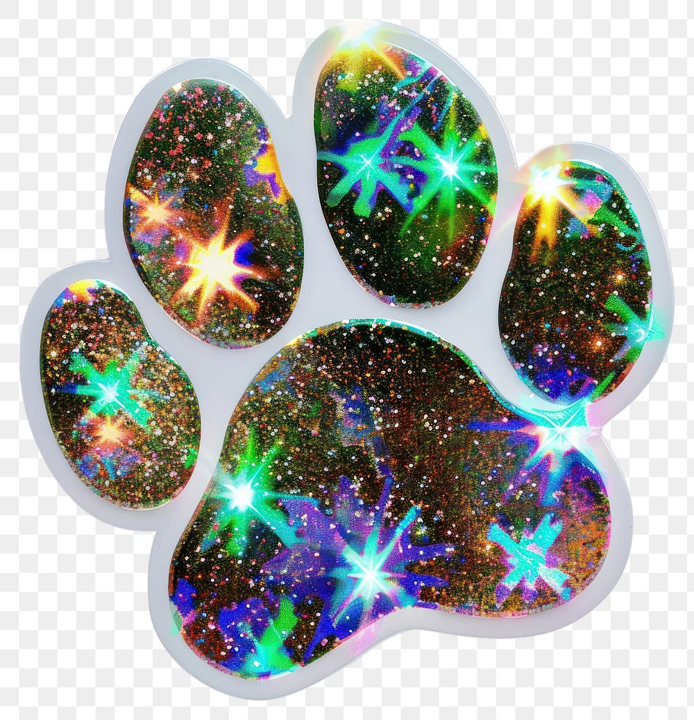 PNG Glitter paw print flat | Premium PNG - rawpixel