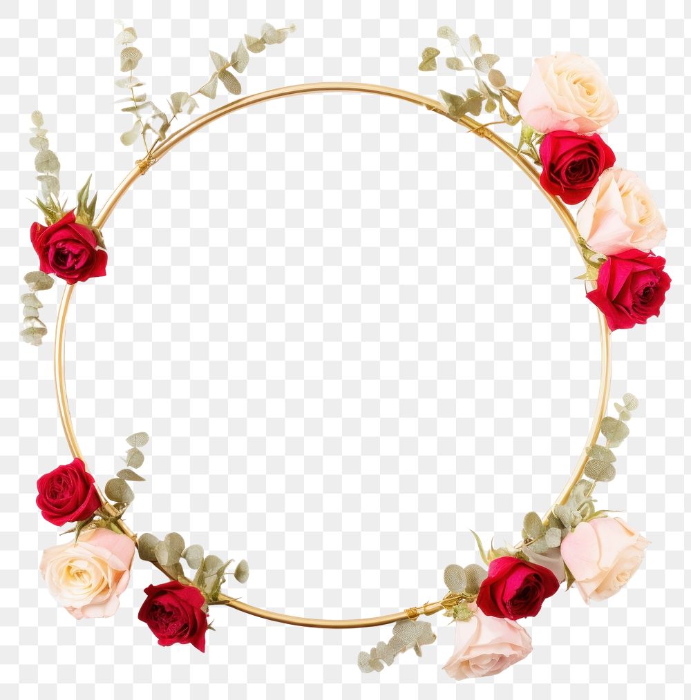 PNG Flower rose circle wreath. | Free PNG - rawpixel